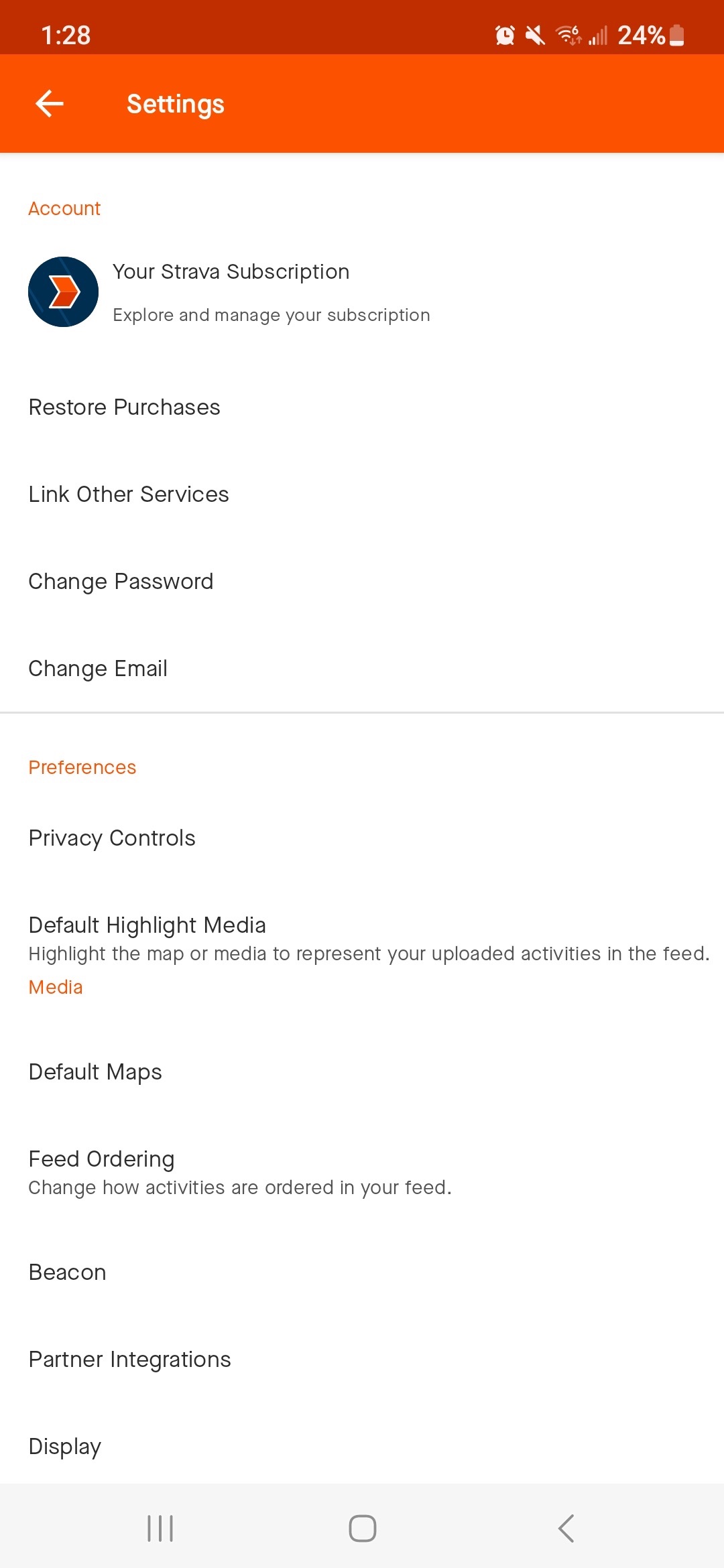 Android App Settings – Strava Support