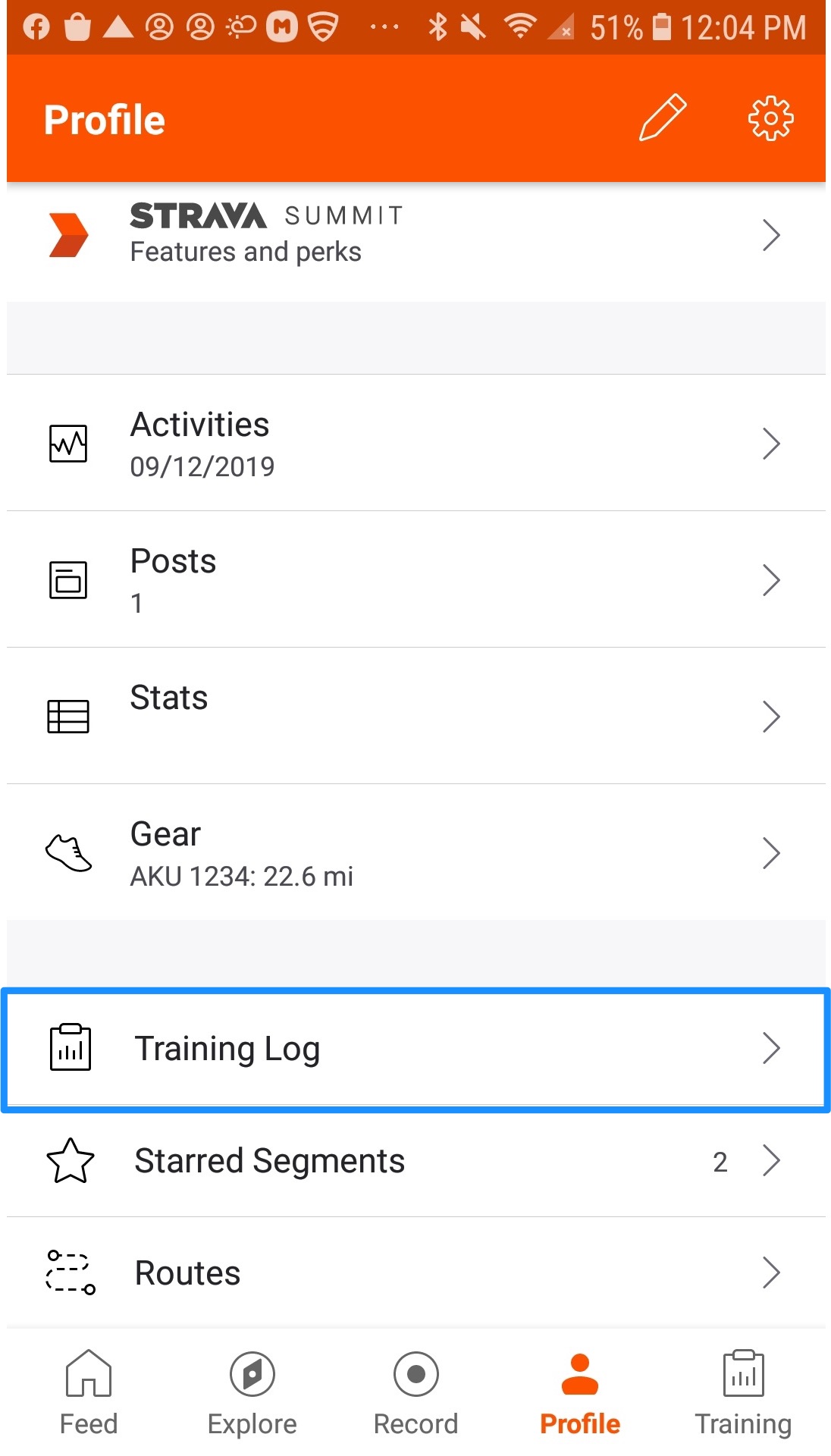 Training Log – Strava Support